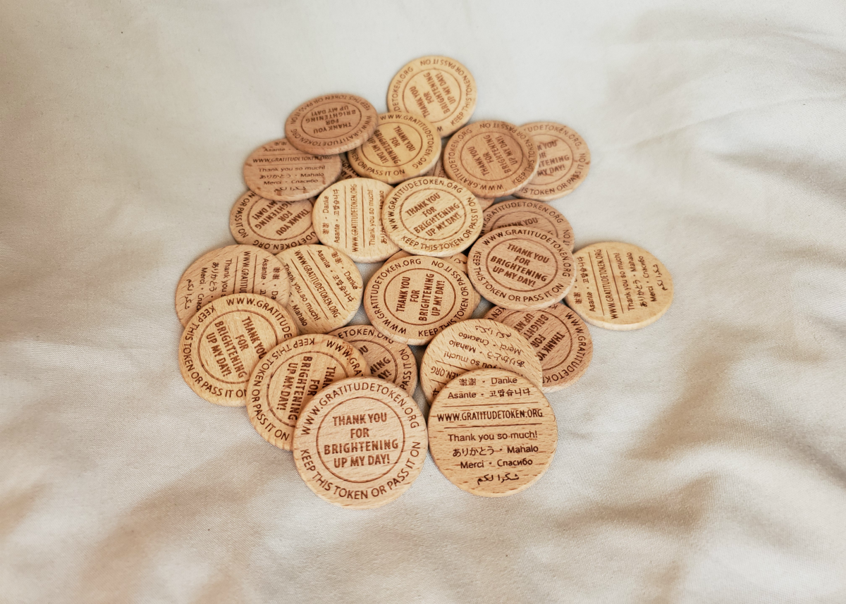 20 + 4 FREE Wooden Gratitude Tokens - Gratitude Token