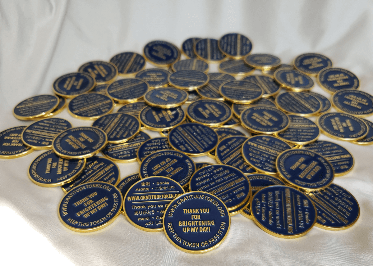 50 + 20 FREE Metal Gratitude Tokens - Gratitude Token